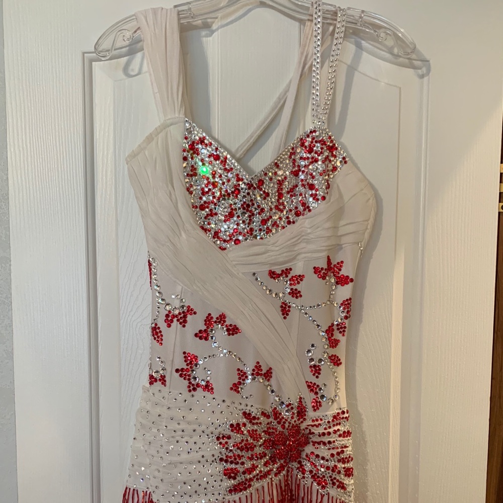 Customs Made Rhinestone And Fringe Dress - Gem